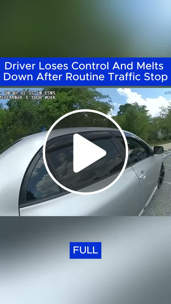 Driver's meltdown after a routine traffic stop—watch this intense ...