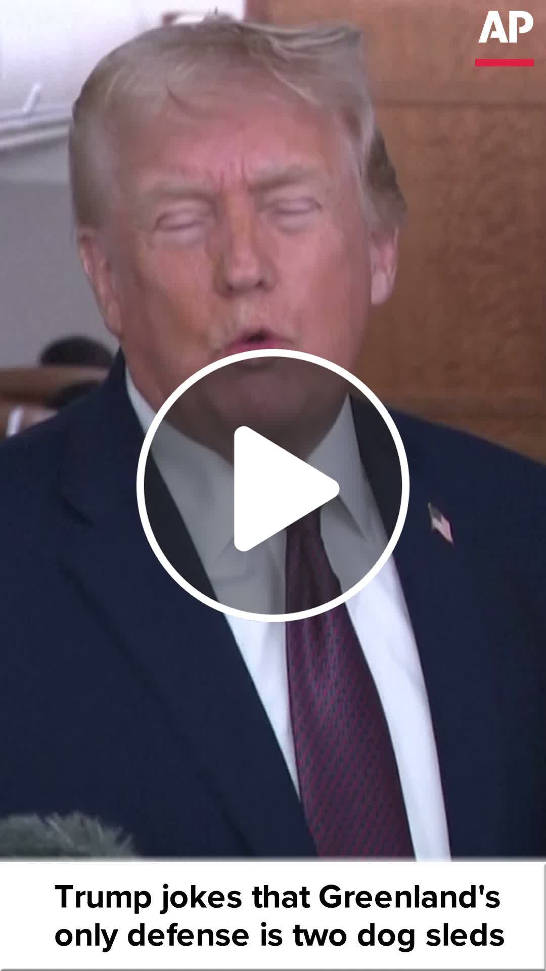 Trump jokes that Greenland's only defense is two dog sleds - NewsBreak