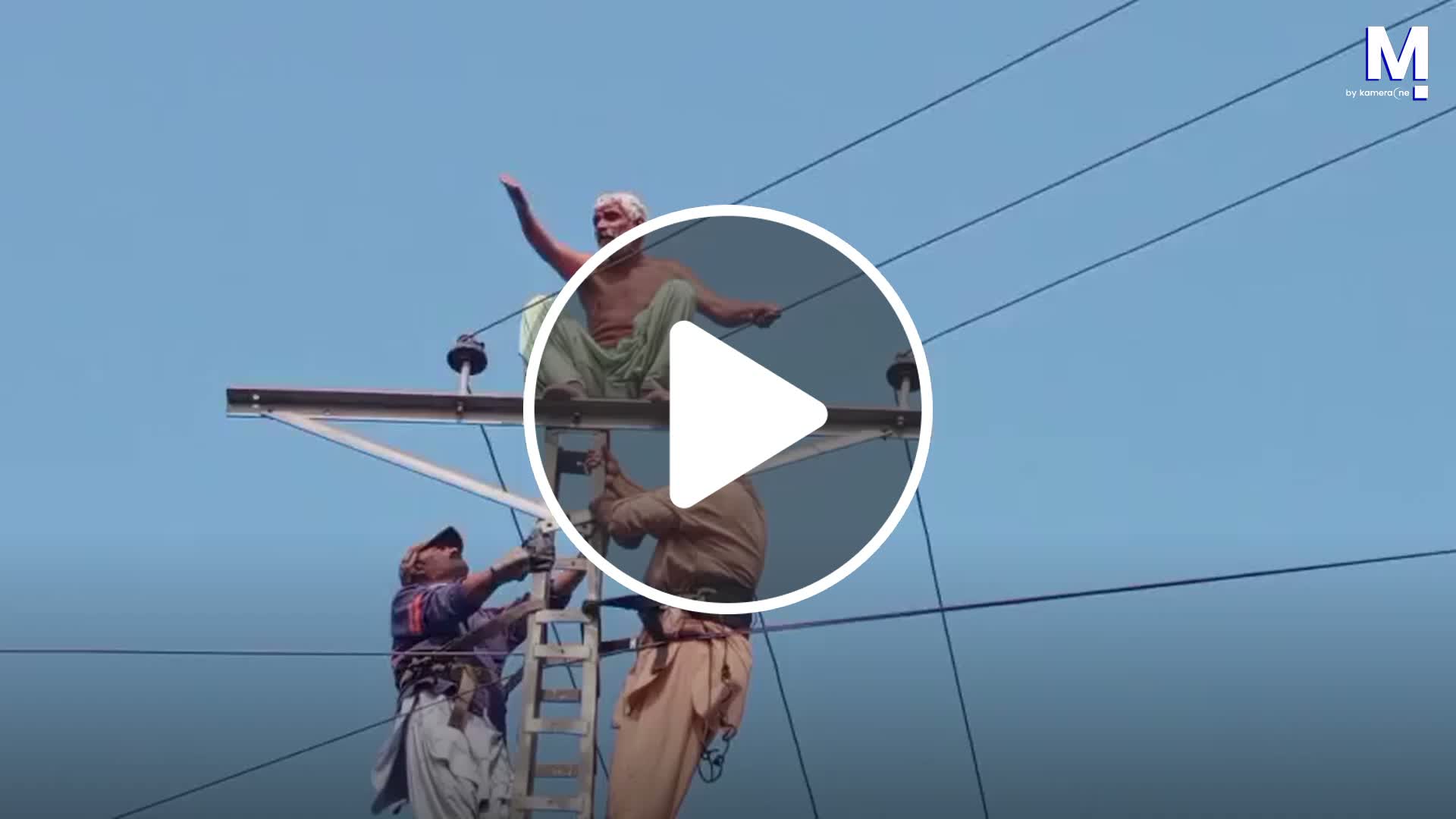 Man climbs high-voltage pole in marriage demand sparking hours-long ...