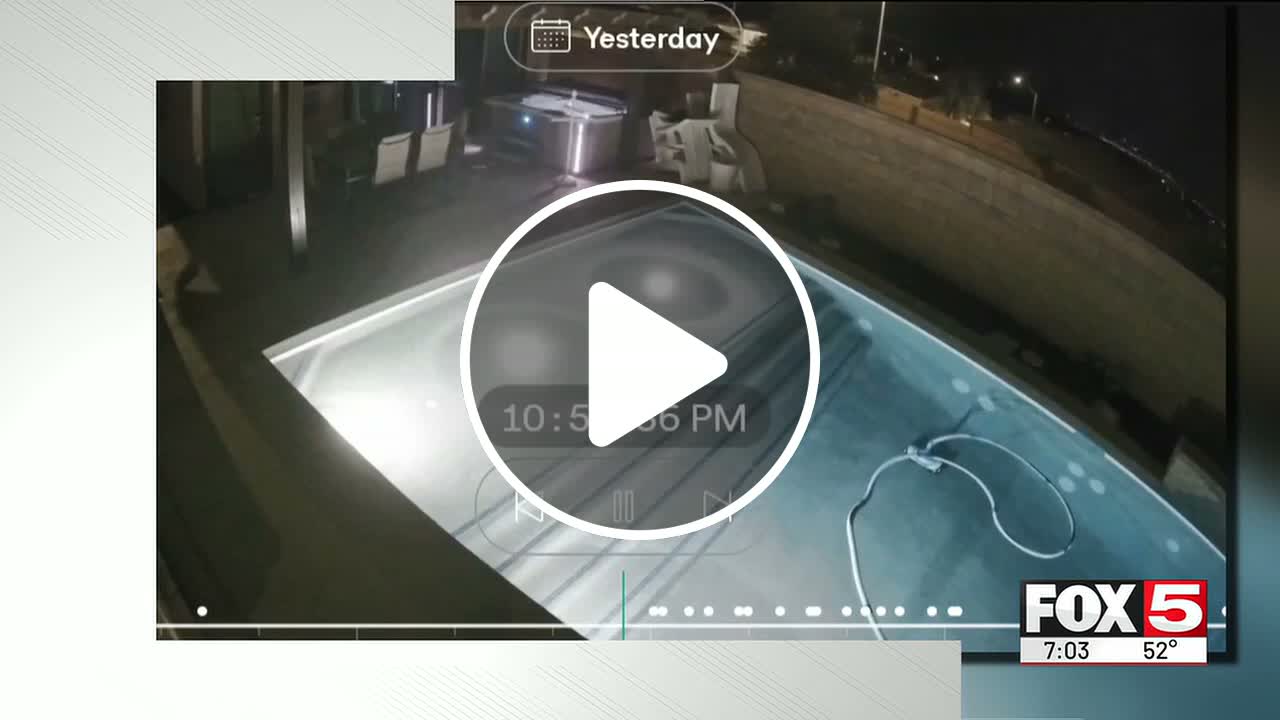 CAUGHT ON CAMERA: Car crashes into backyard, goes airborne before ...