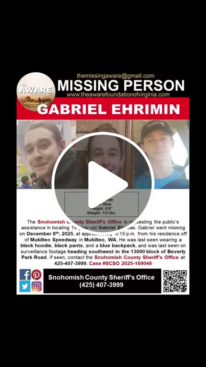 ***MISSING JUVENILE*** MUKILTEO, WA The Snohomish County Sheriff's ...
