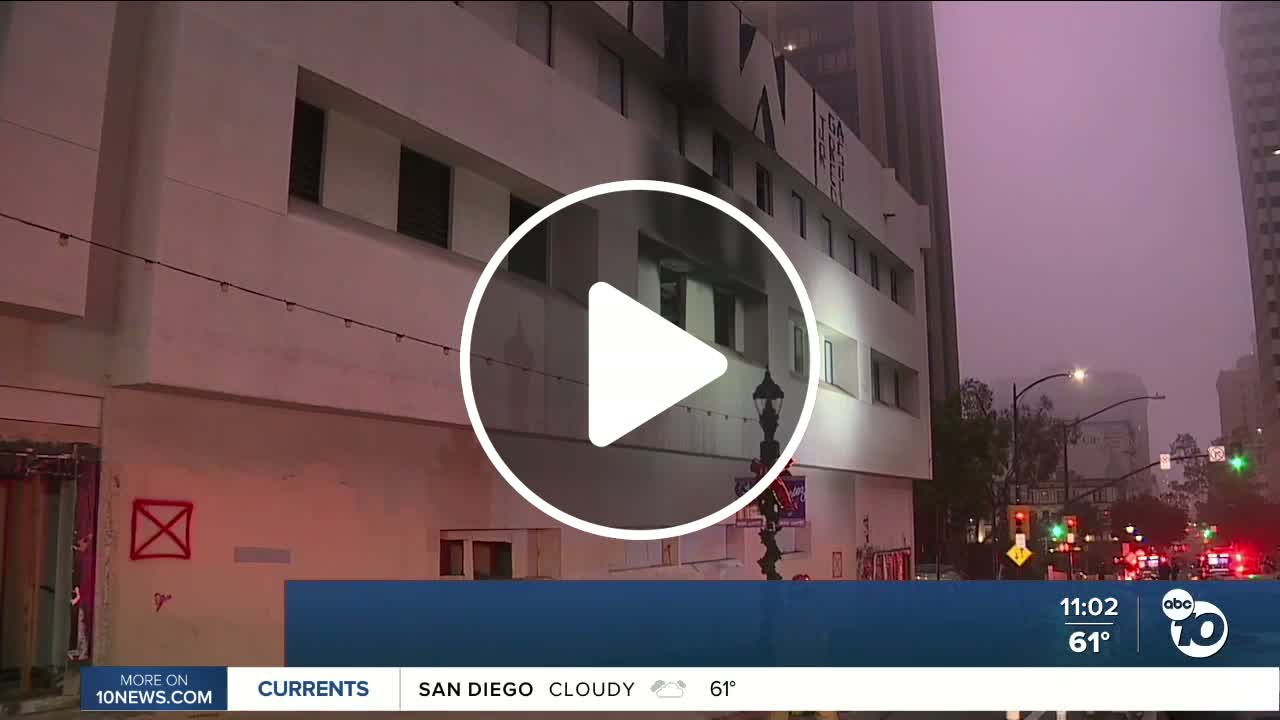 Fire erupts at downtown San Diego building - NewsBreak