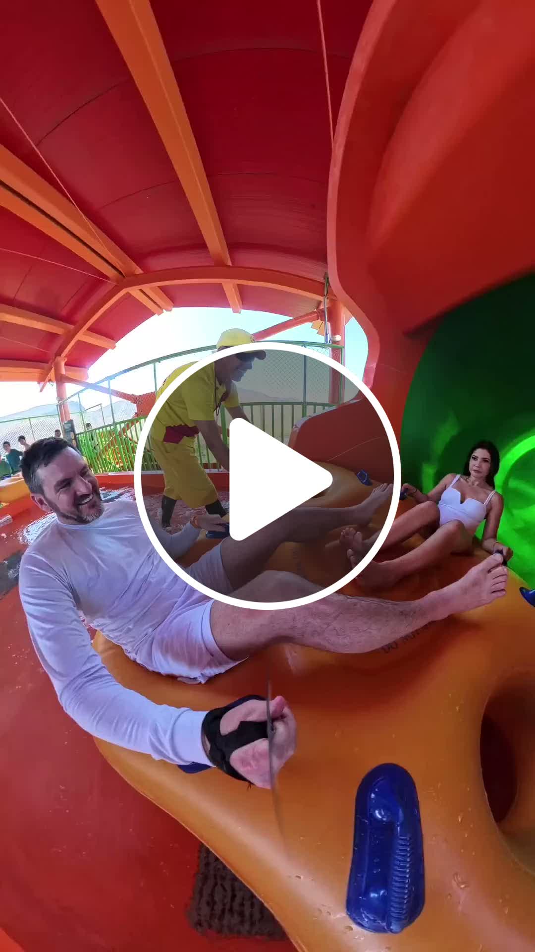 Insane Mega Tube Ride on a Double Float! #waterslide #waterpark # ...