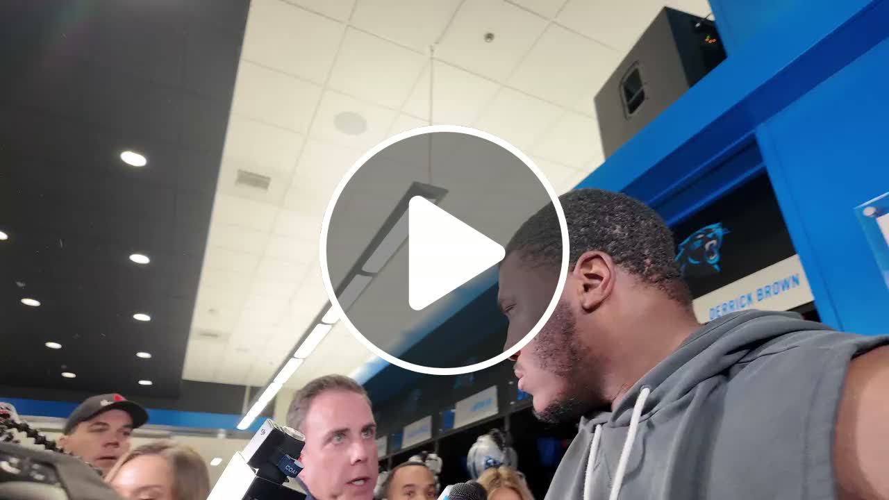 Panthers Defensive Lineman Derrick Brown postgame following loss to ...