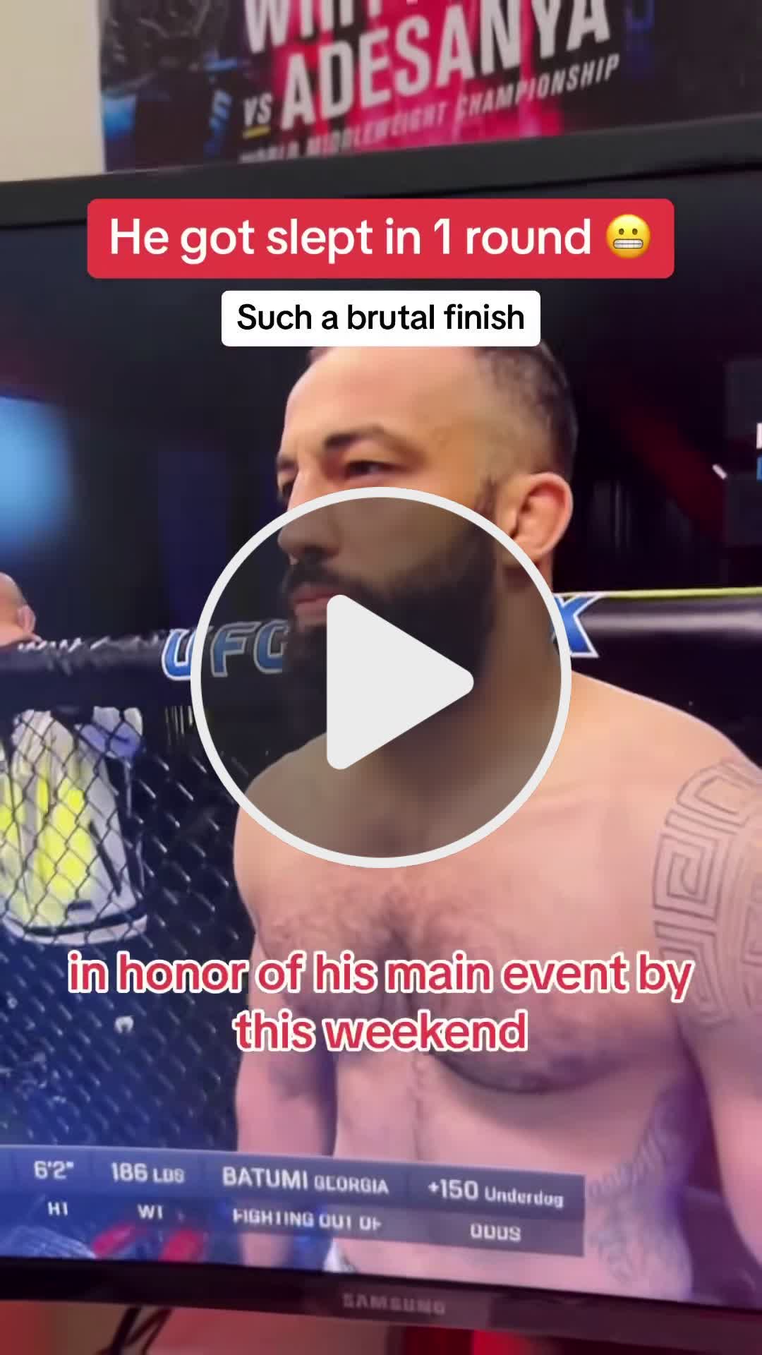 brutal first round finish Phil Hawes vs Roman Dolidze #ufc #shorts #mma ...