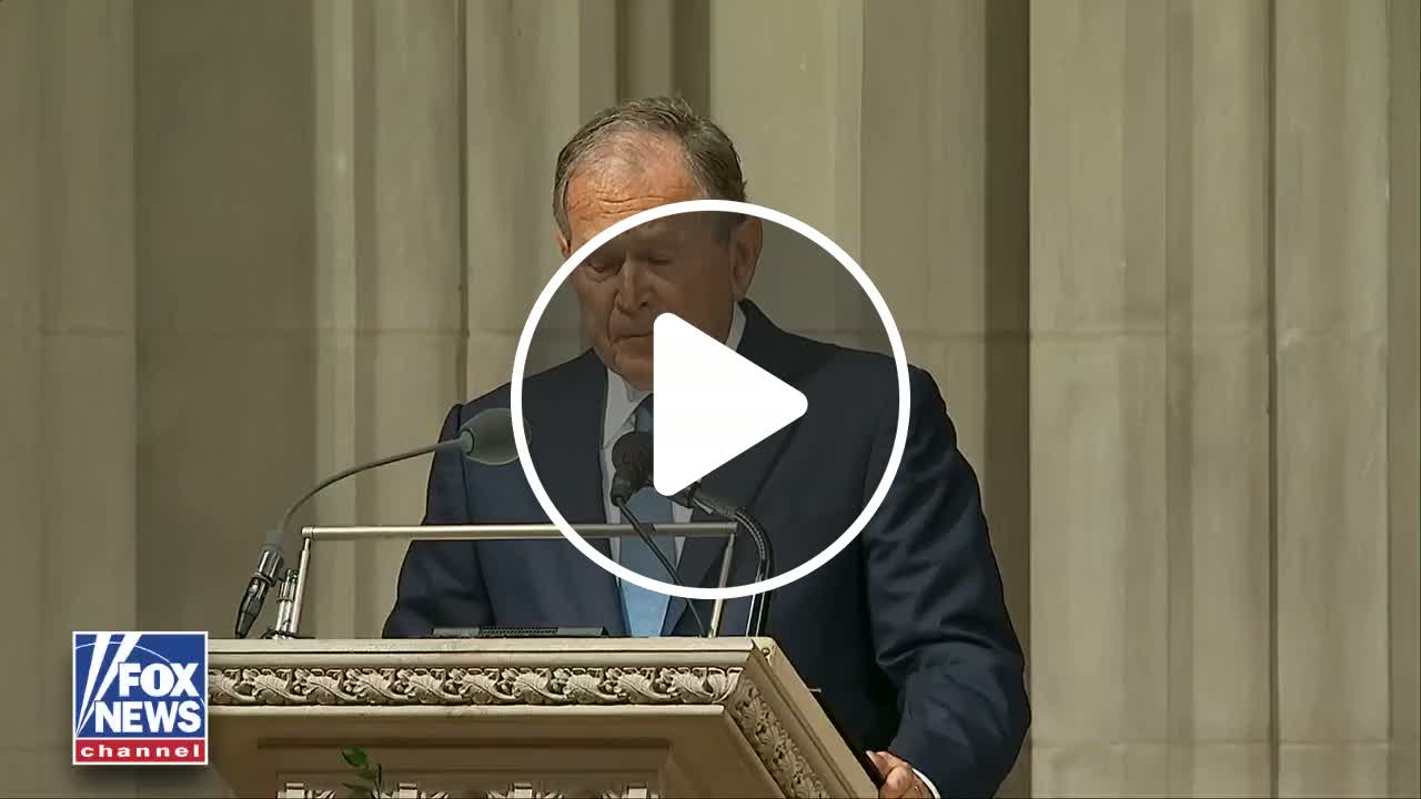 Solid reliable and rare Former President Bush praises his former Vice ...