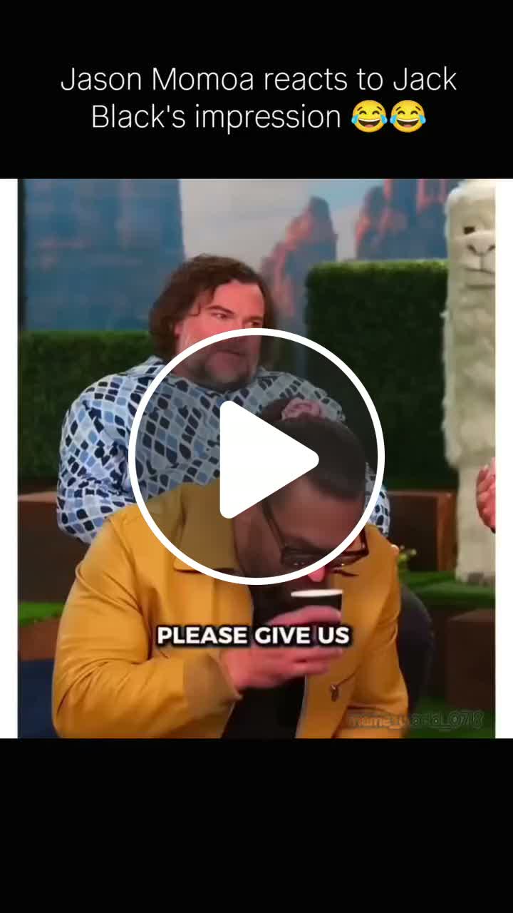 Jason Momoa reacts to Jack Black's impression of him 🤣🤣 - NewsBreak