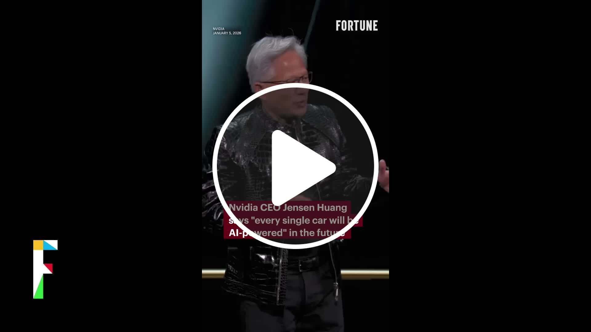 Nvidia CEO Jensen Huang says "every single car will be AI powered" in ...
