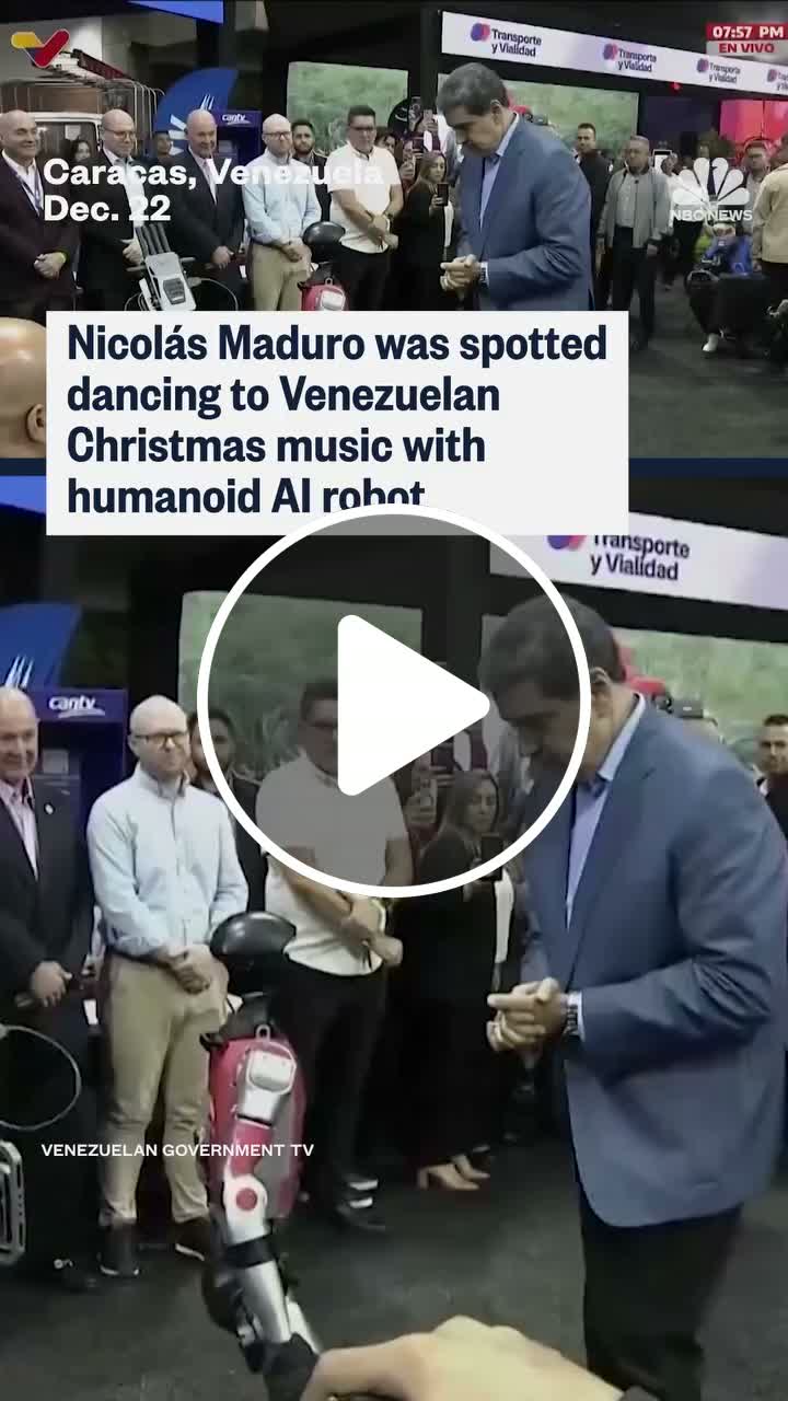 Video shows Venezuelan President Nicol s Maduro dancing with robots ...
