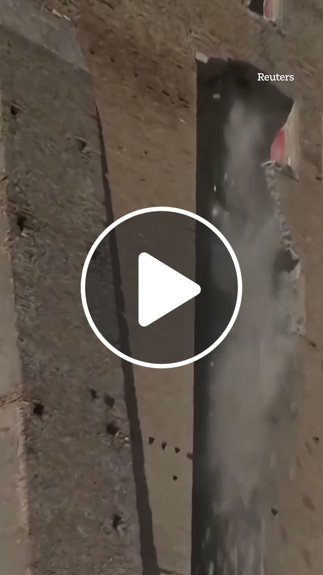 Shock moment tower partially collapses near Rome's Colosseum - NewsBreak