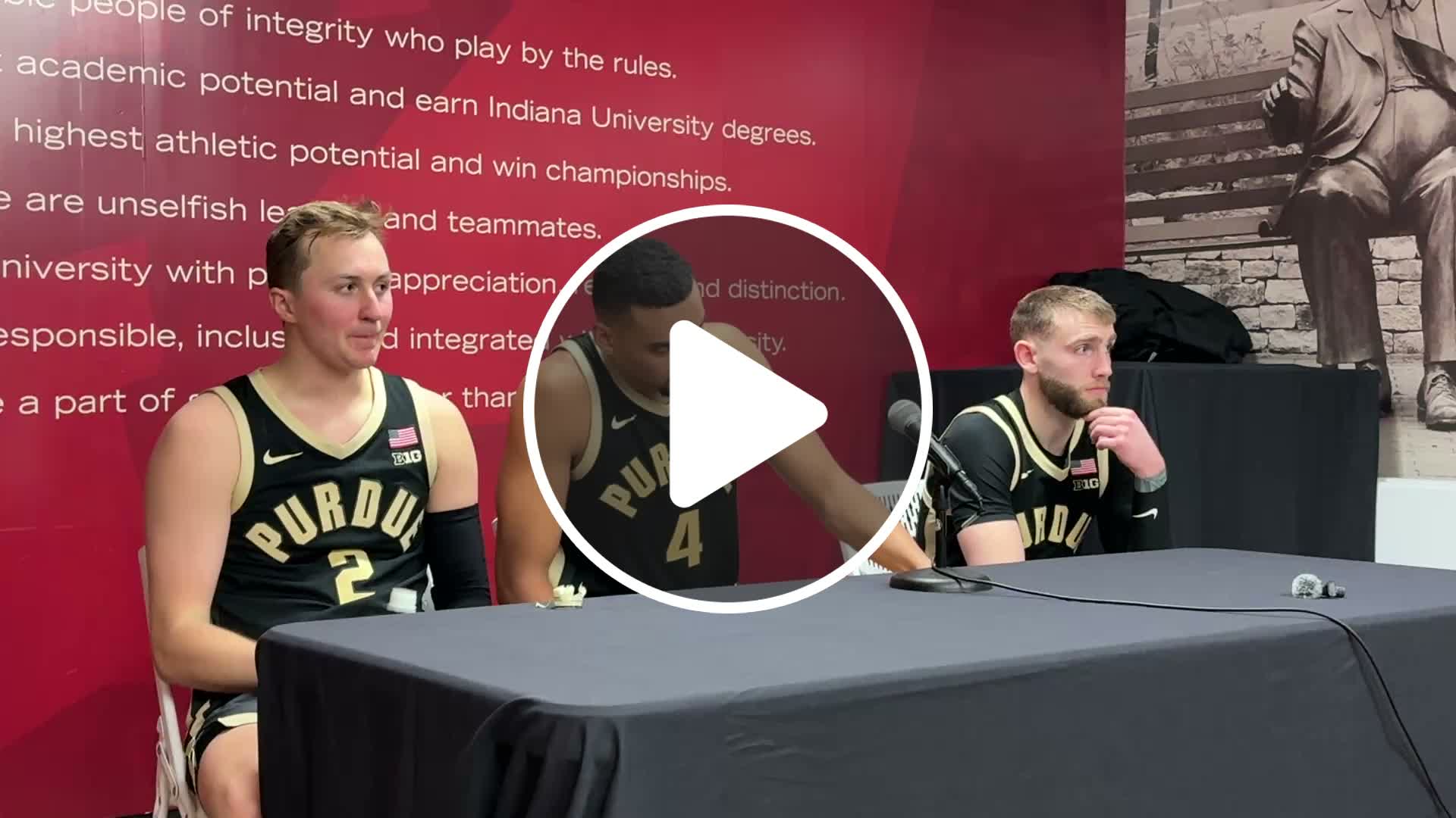 Purdue basketball’s Loyer, Kaufman-Renn, Smith Indiana postgame - NewsBreak