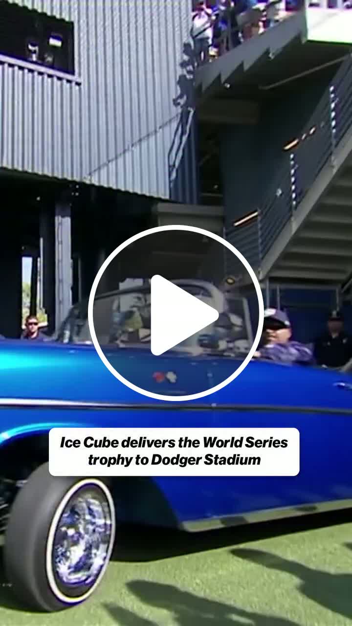Ice Cube Delivers the world series trophy to dodger stadium - NewsBreak
