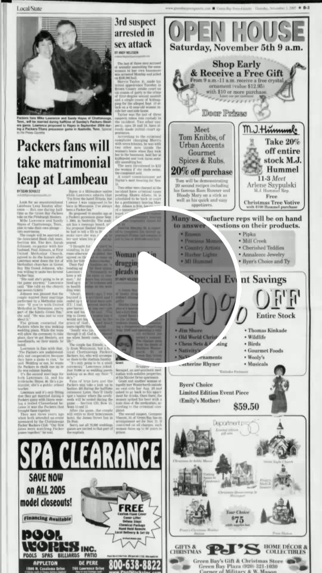 Mike and Sandy Lawrence look back on halftime wedding at Lambeau Field ...