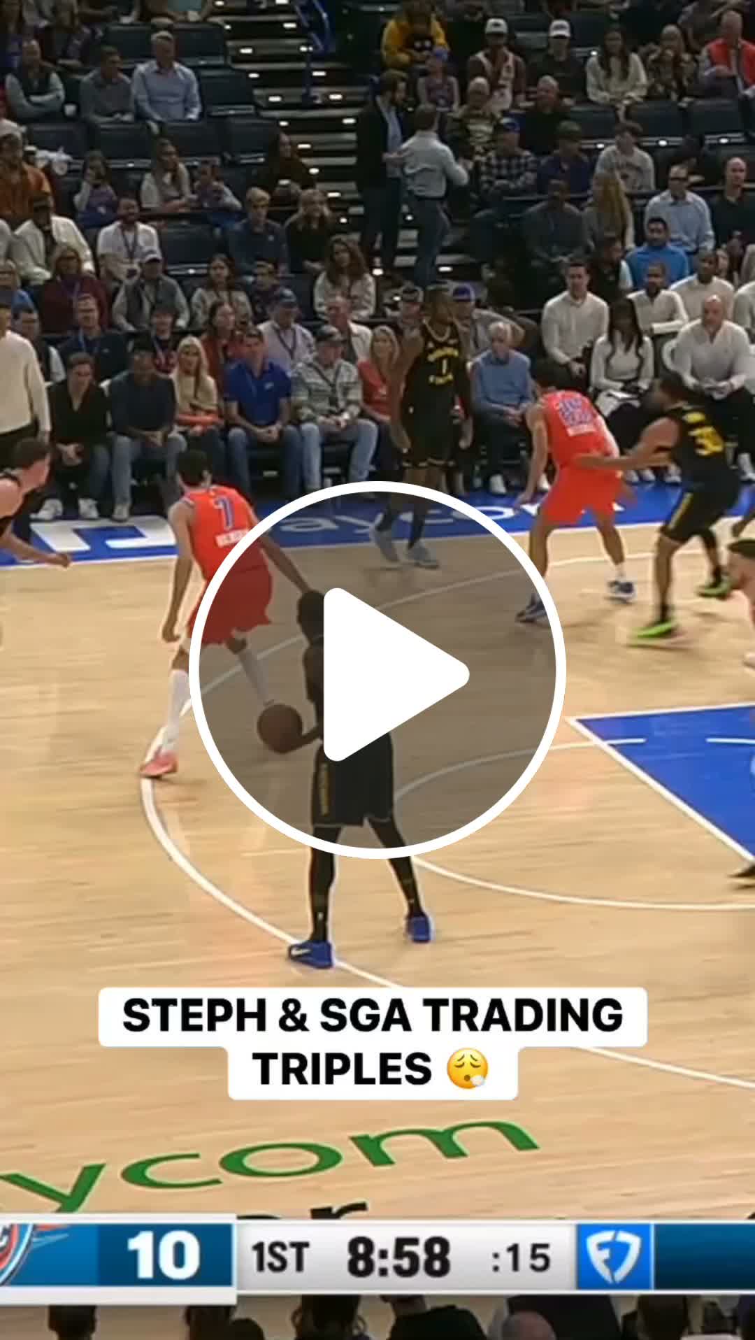 Steph curry and SGA trading tripples#steph#curry#sga#tripples#warriors ...