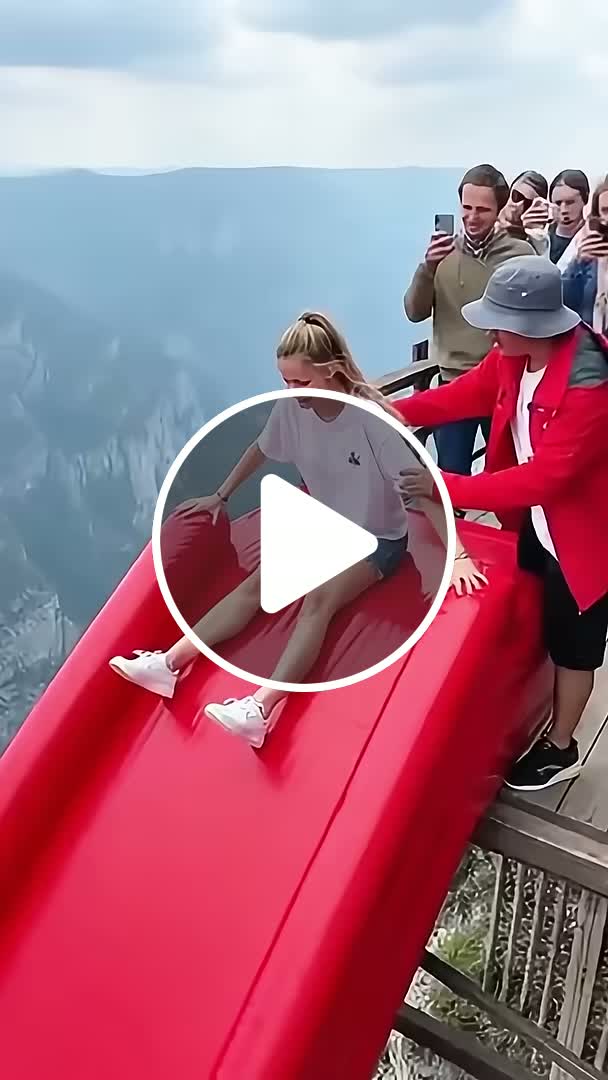 Cliff Slide + Giant Funnel?! #ExtremeSlide #SkyDrop - NewsBreak