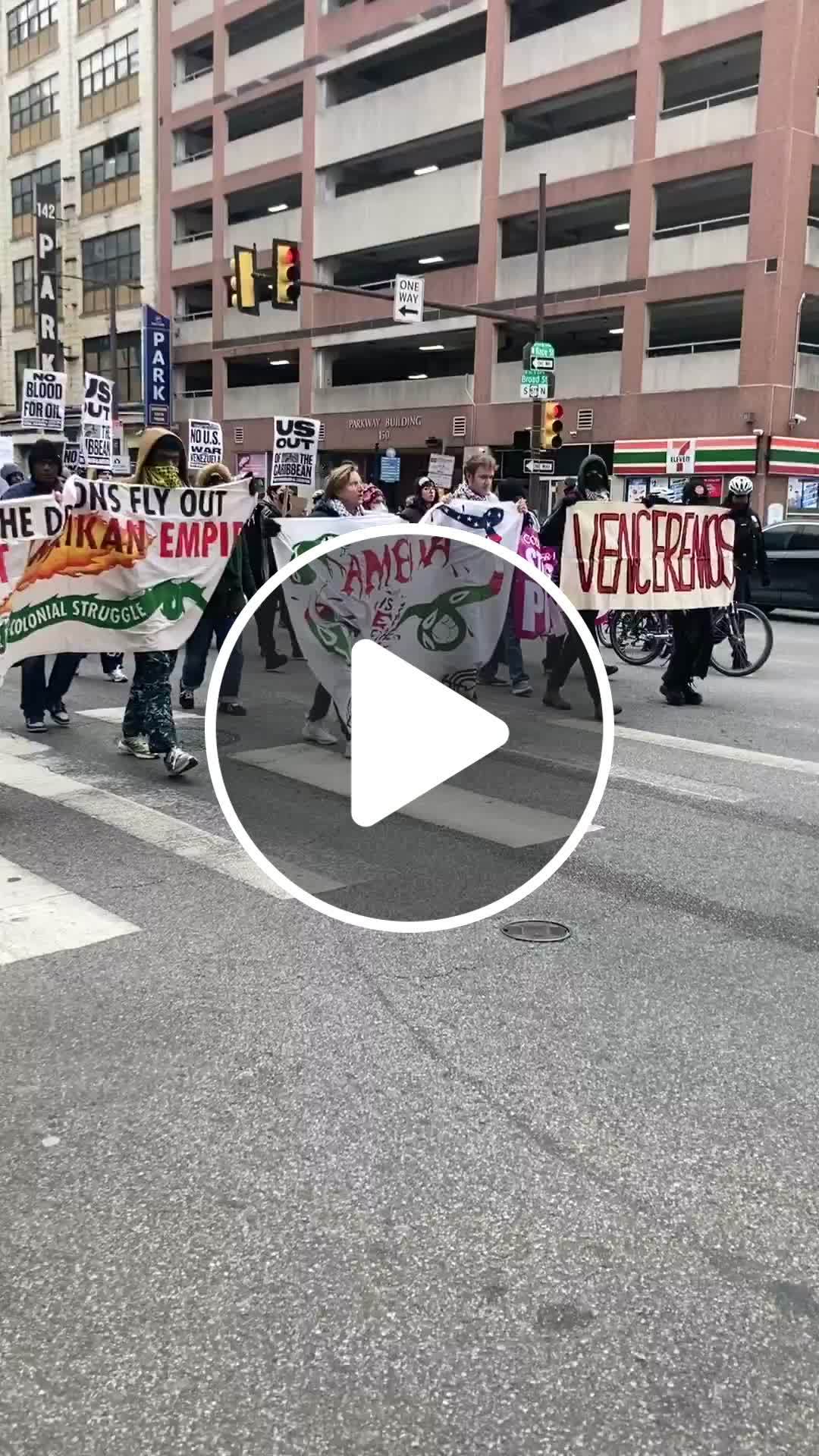 Protesters Gather in Philadelphia Over US Military Action in Venezuela ...