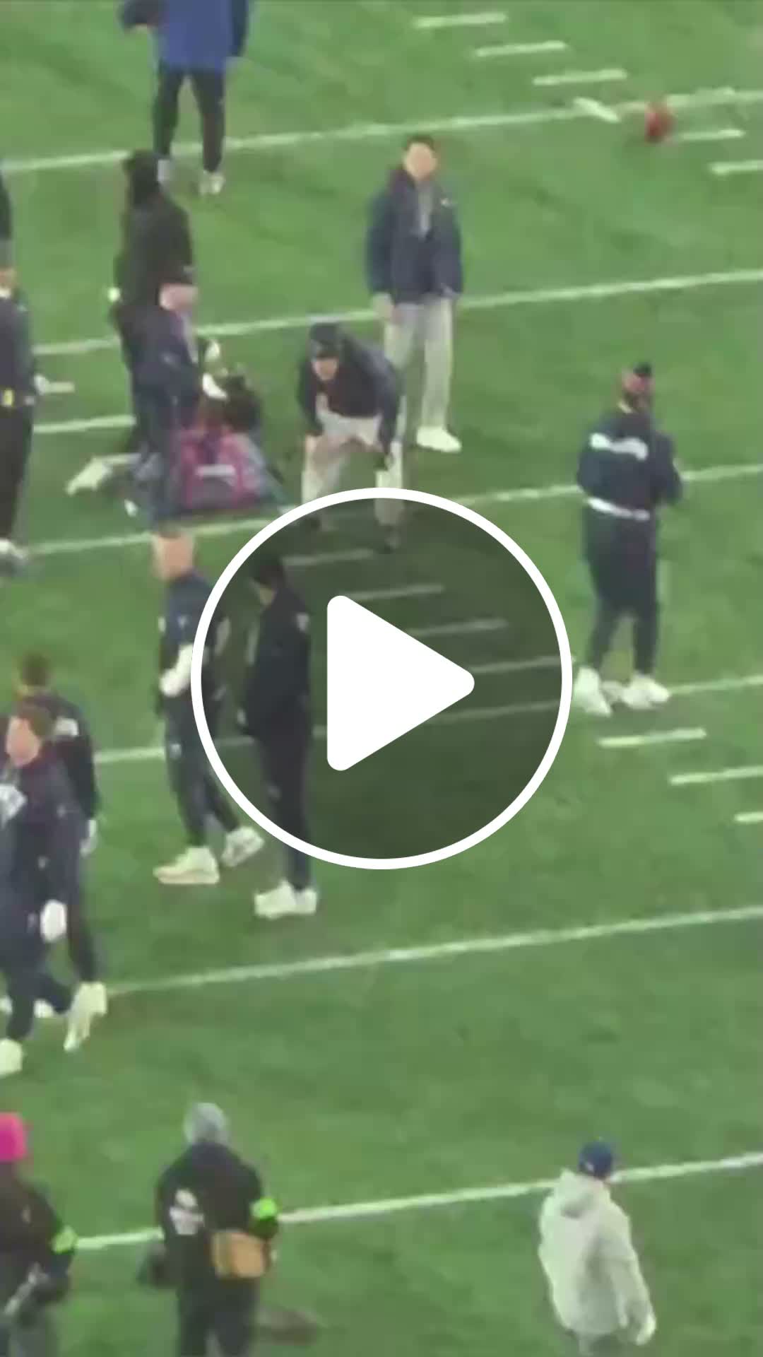 WATCH: Patriots QBs Drake Maye and and Joshua Dobbs warmup pregame ...