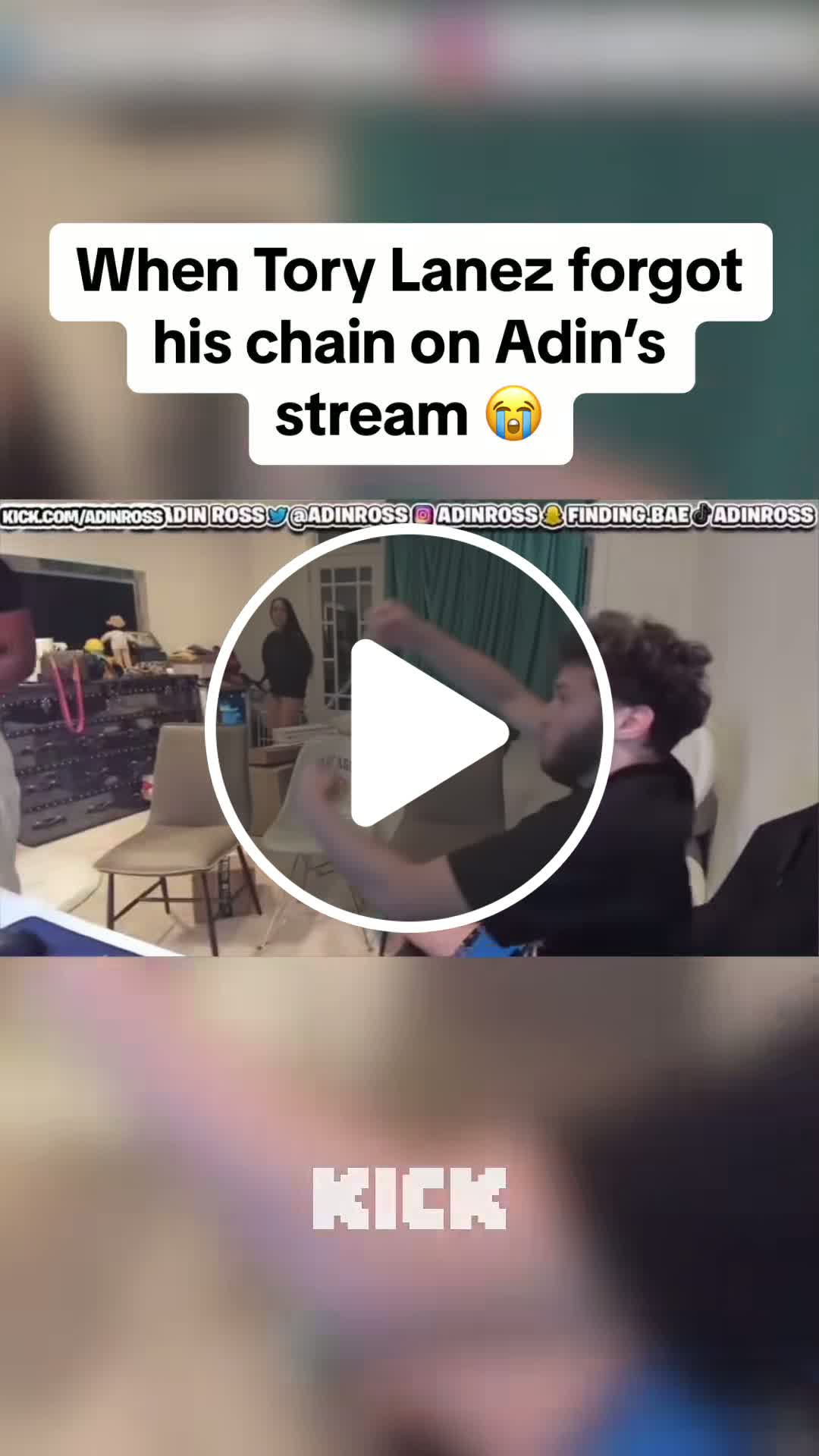 When Tory Lanez forgot his chain on Adins stream adinross adinrossclips ...