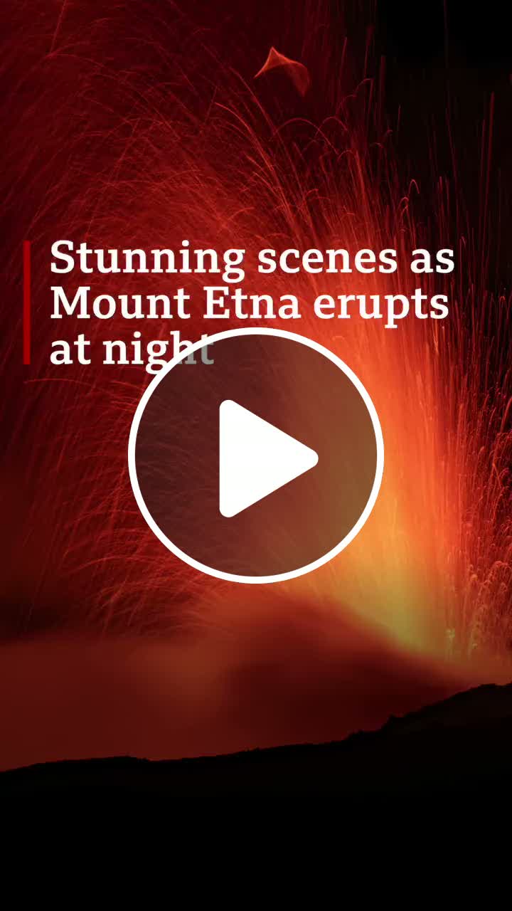 Mount Etna eruption caught on night camera - NewsBreak