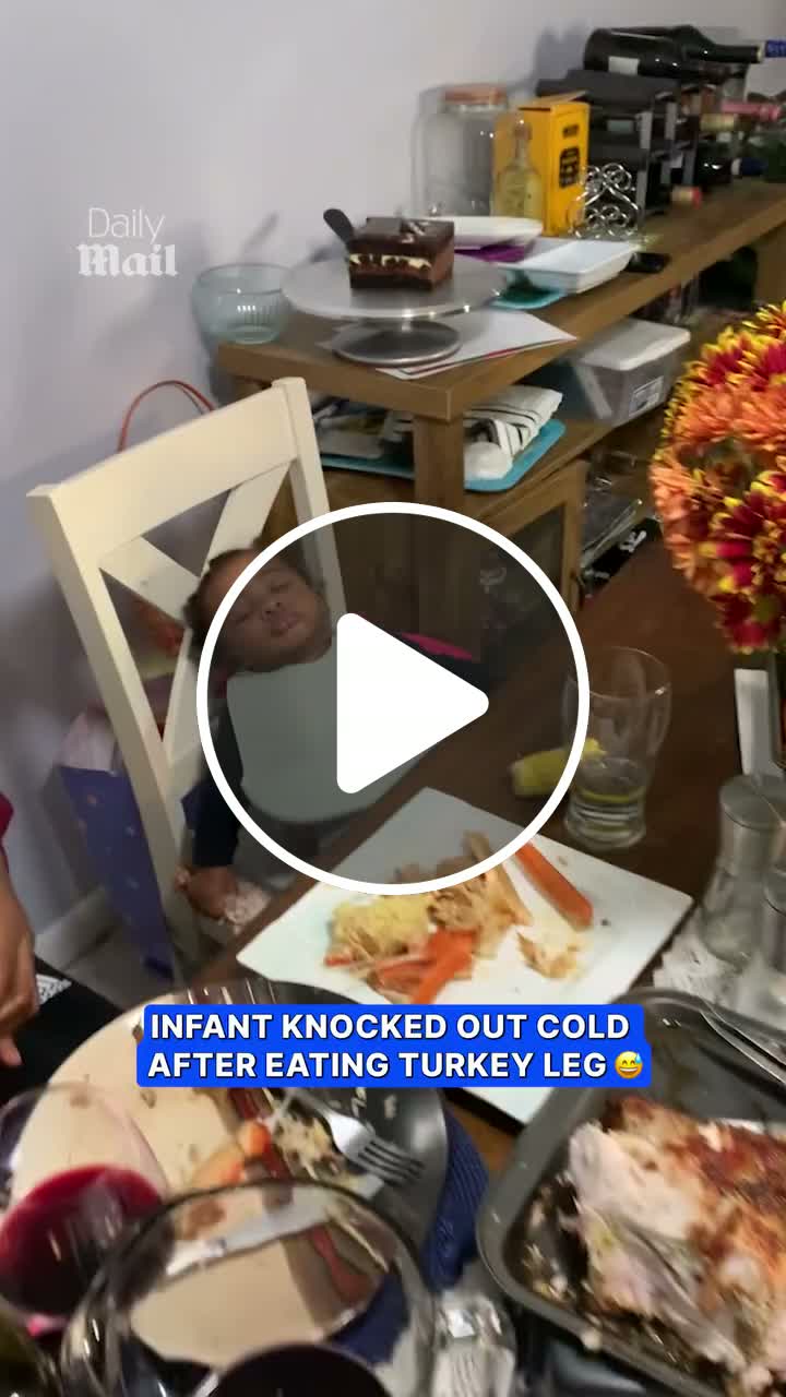 Boy knocked out cold after eating turkey leg during Thanksgiving dinner ...