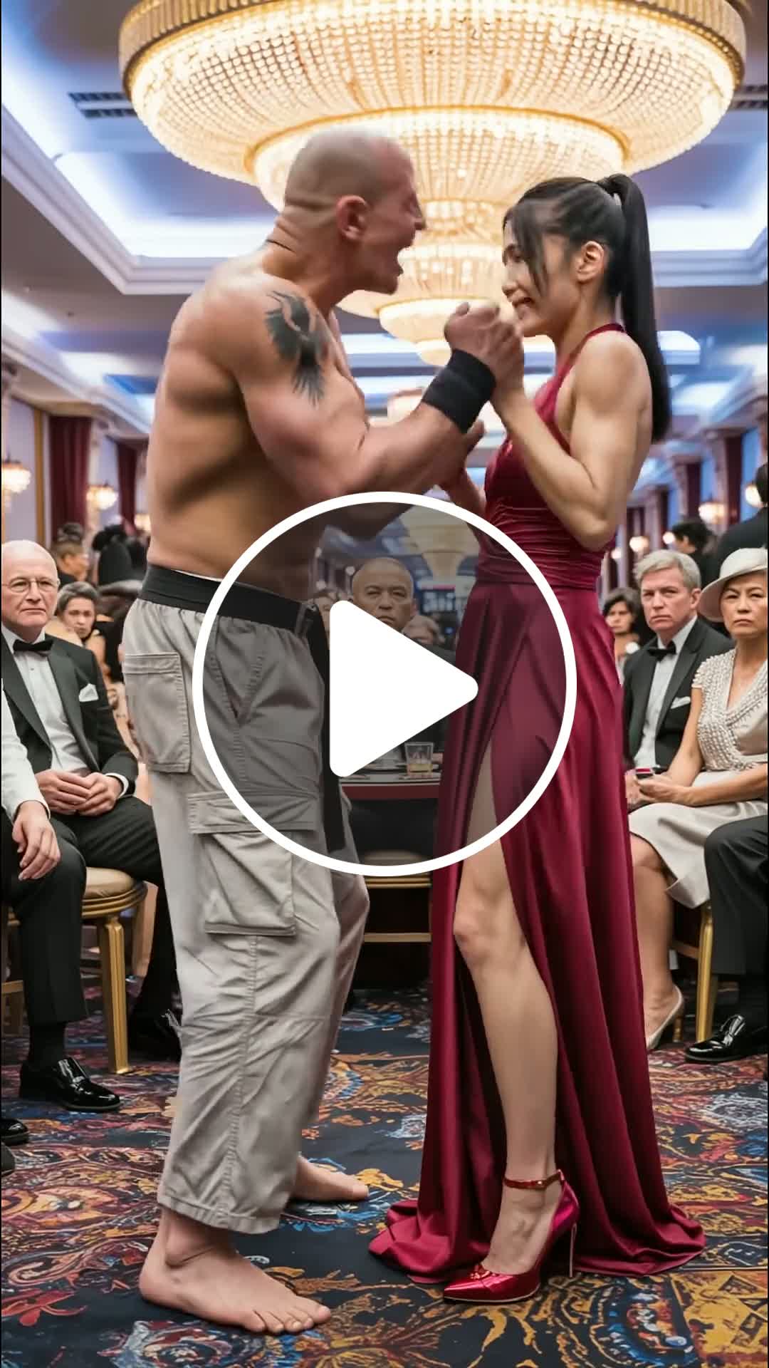 AI-generated. Bodybuilder Challenges Kung Fu Girl… Regret 🥊💥 #ai # ...