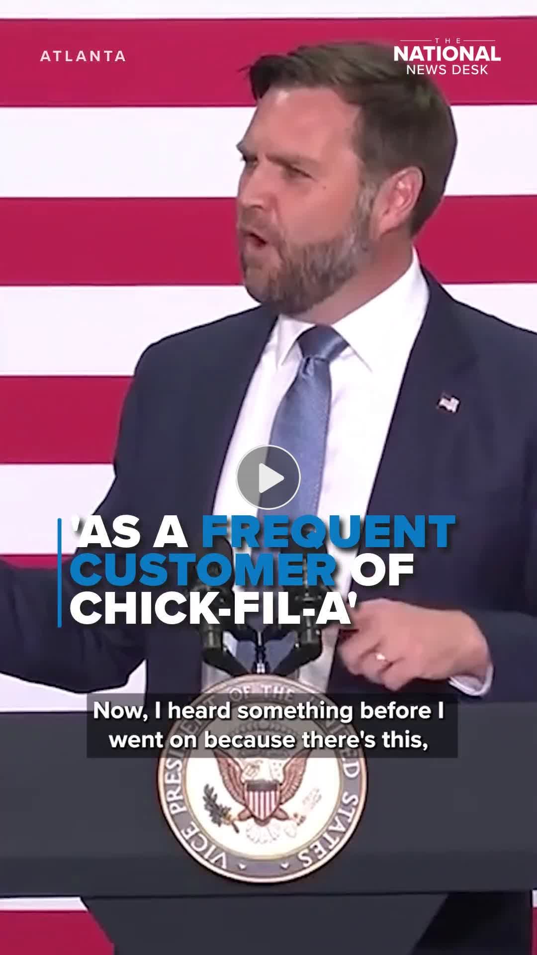 JD Vance a 'frequent customer' of Chick-fil-A - NewsBreak