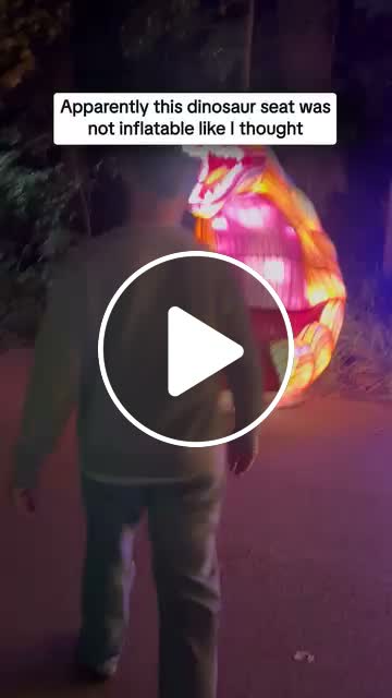 Apparently this dinosaur seat was not inflatable like I thought, wait ...