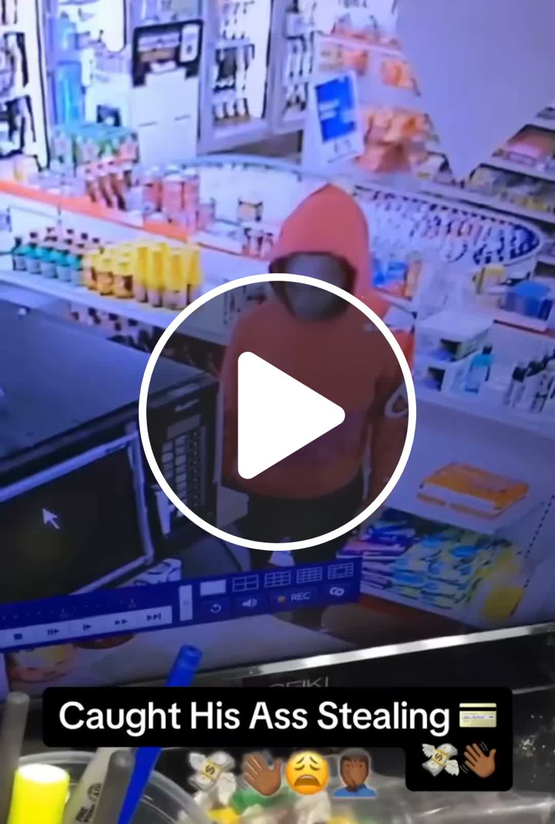 Bro caught on bodega camera using his sisters baby father ATM card ...