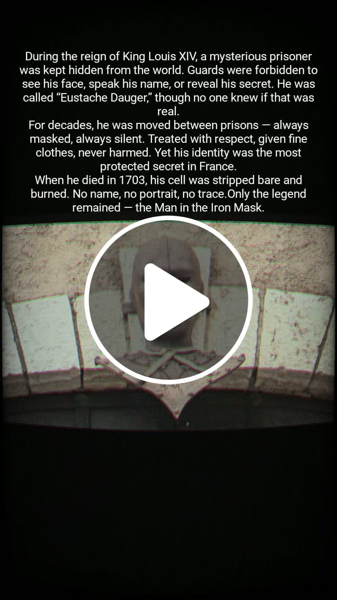 The Mystery of the Man in the Iron Mask (17th Century, France) #creepy ...