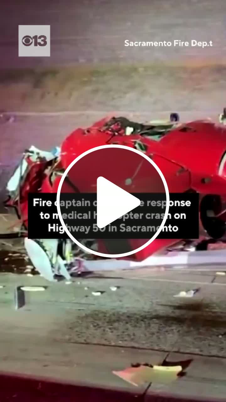 A medical chopper slammed onto a busy freeway in California Monday ...