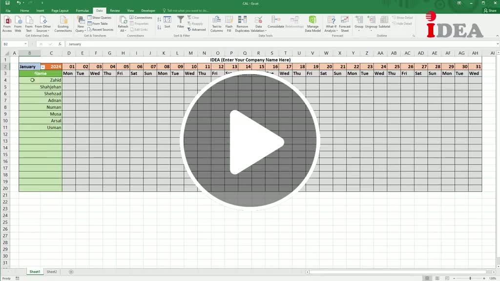 Attendance Sheet in Excel Complete tutorial Attendance sheet Excel complete tut 61831 # ...