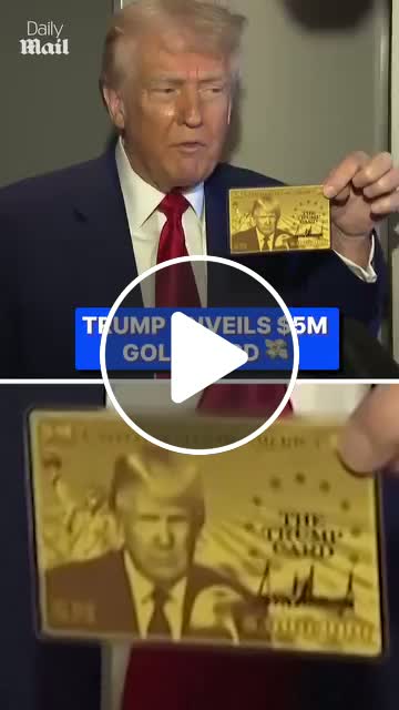 Trump unveils his new $5M Gold Card visa design for the first time Read ...