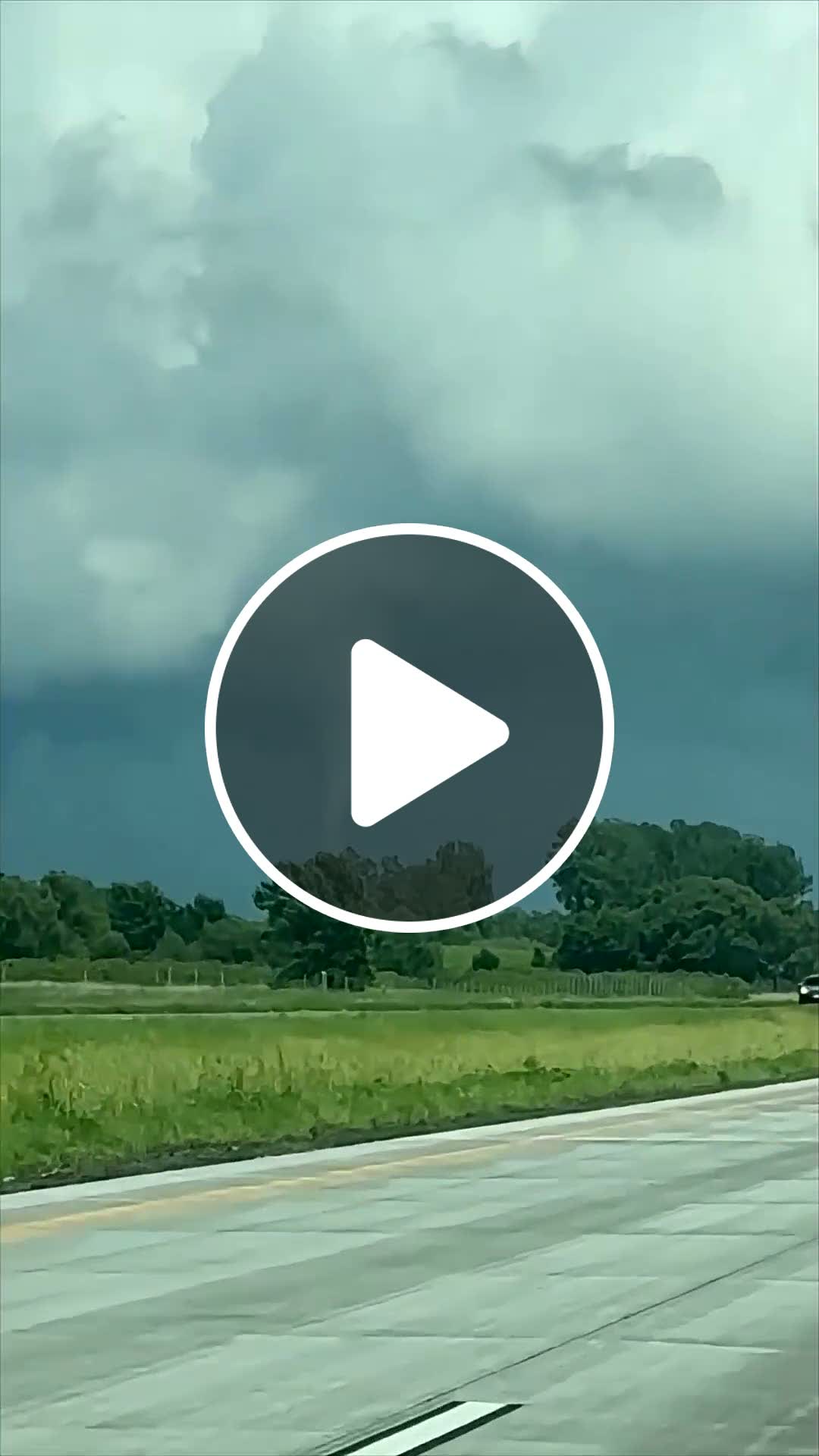 Family Spots Tornado Funnel Cloud While Driving on Highway - NewsBreak