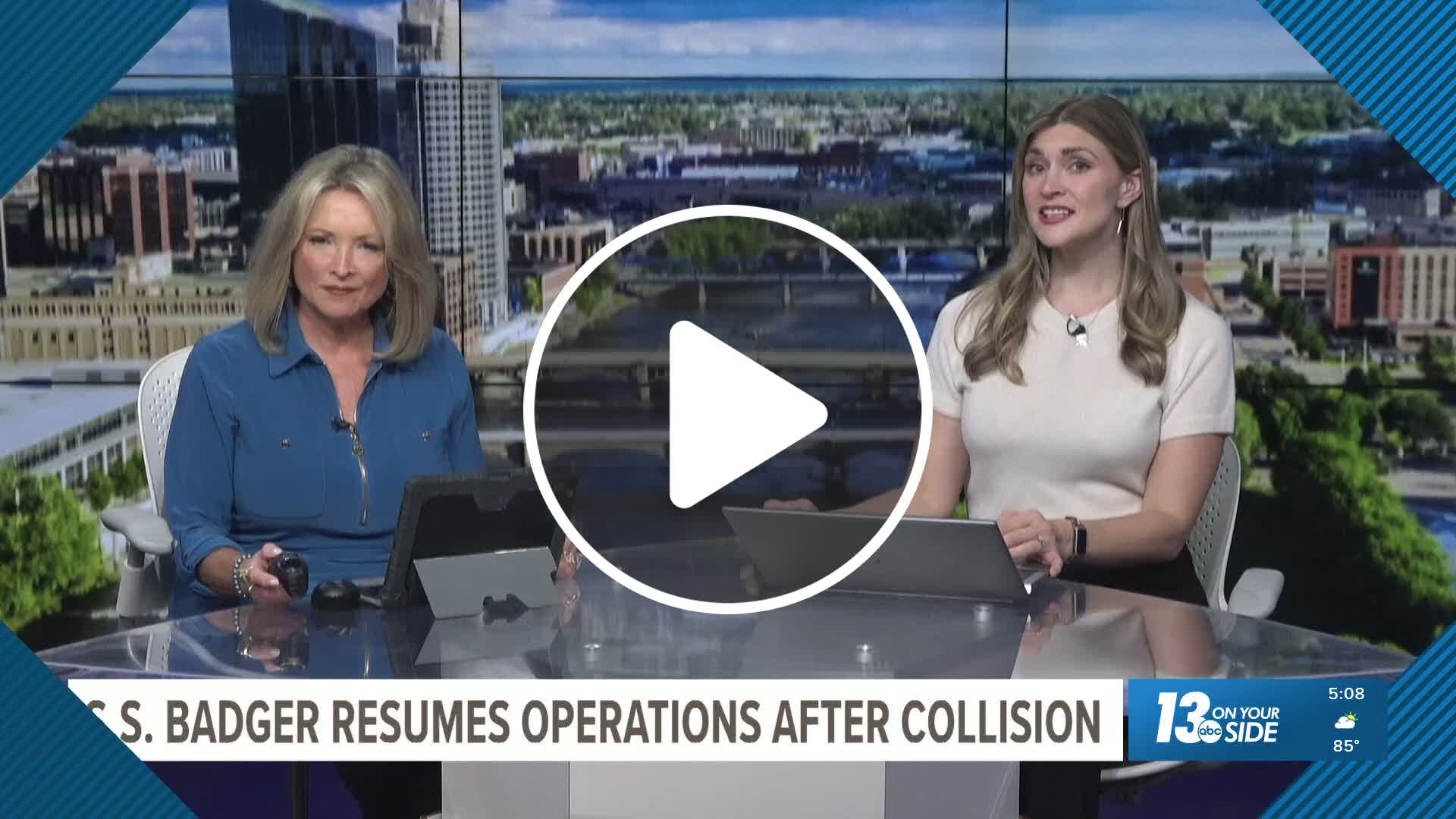 SS Badger's stern sea gate damaged in dock incident with SS Spartan ...