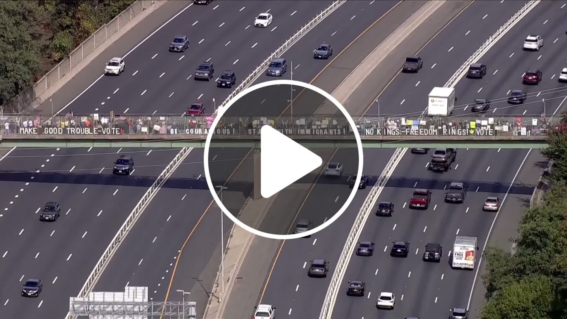 No Kings Protest: Washington DC area freeway signs - NewsBreak
