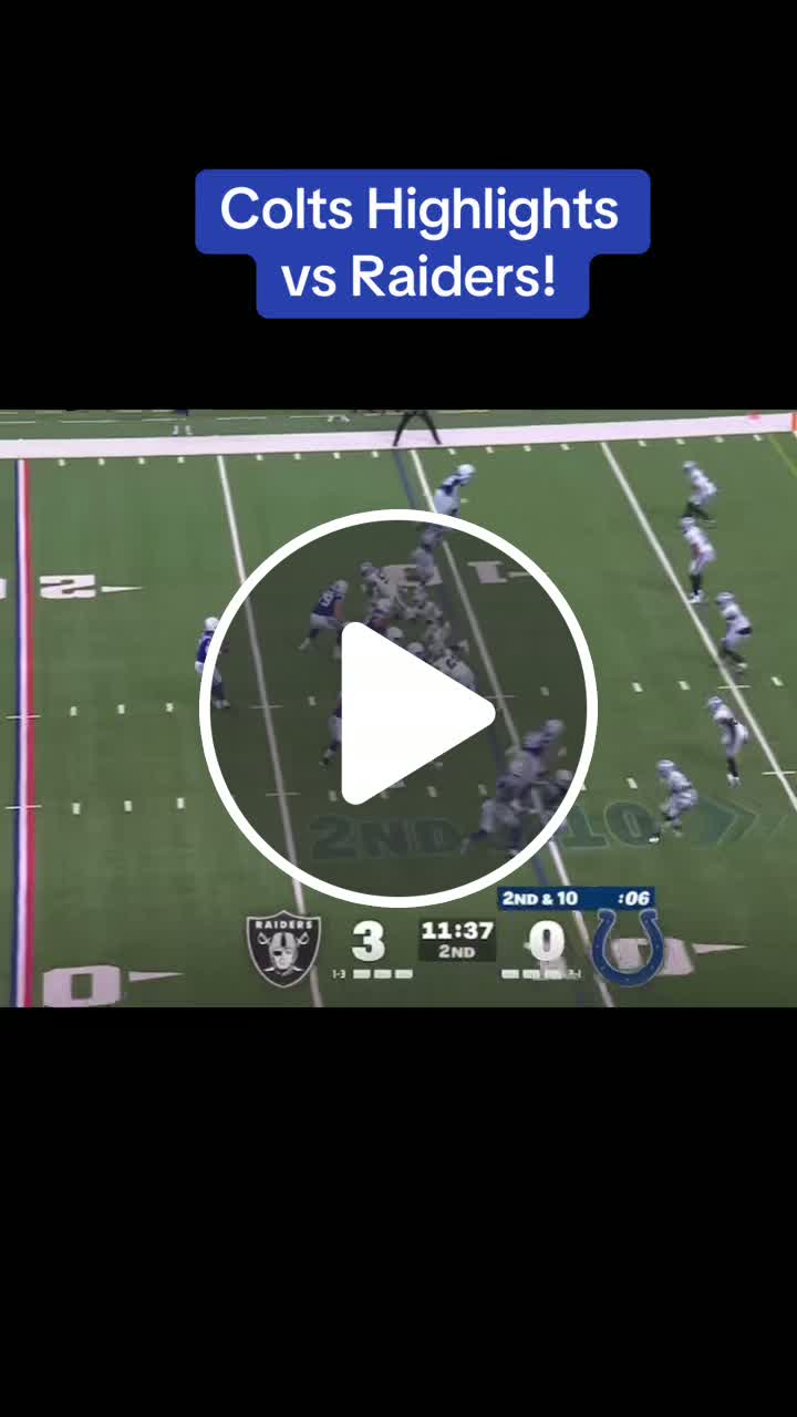 Colts vs Raiders Highlights! Intense NFL action 🏈 #Colts #Raiders #NFL ...