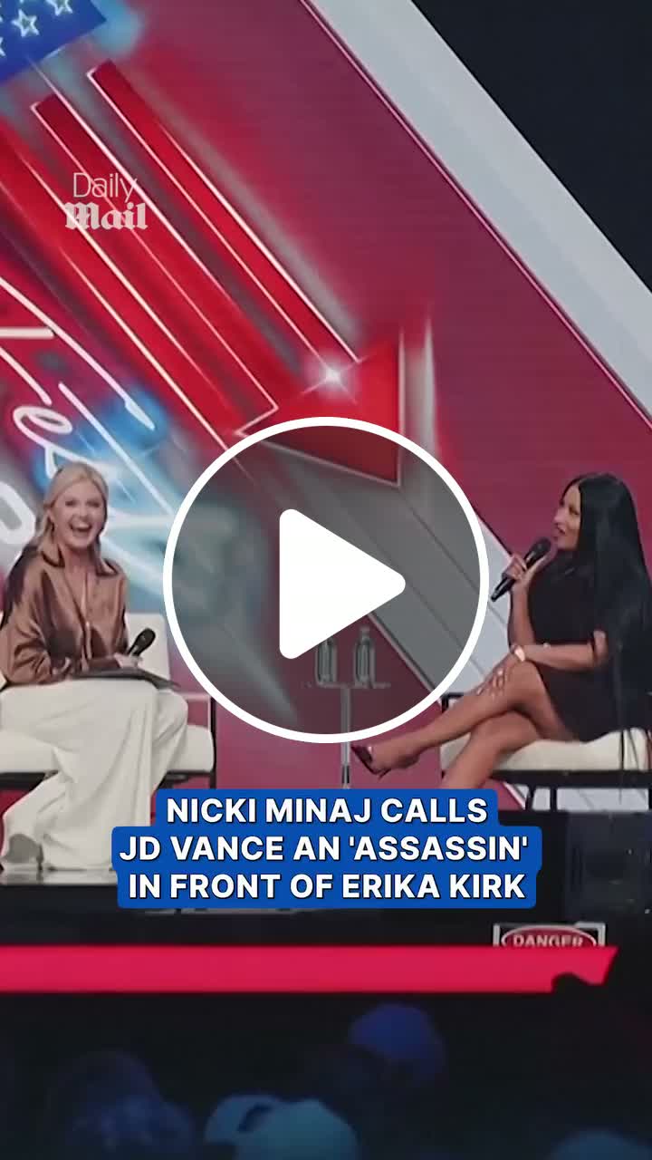 Nicki Minaj suffered an embarrassing gaffe in front of Erika Kirk as ...