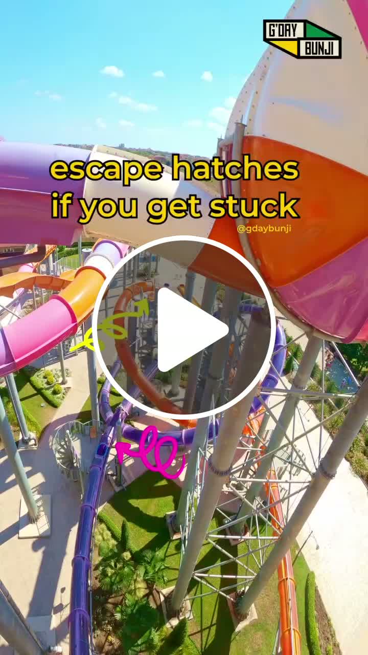 Would you make the loop_ 🫣 #waterslidefail #waterparkfail #trapdoor ...