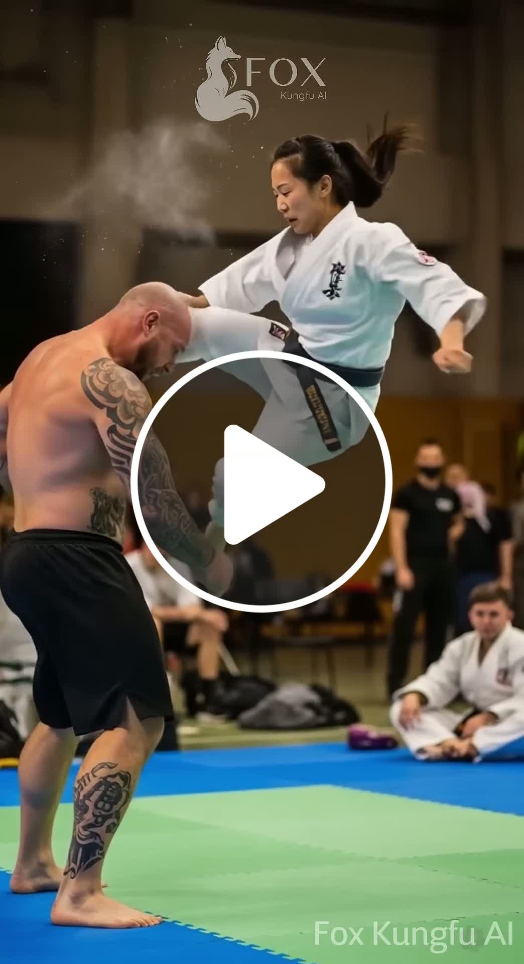 AI-generated fox shows off insane kung fu skills! 🦊🥋 #ai#aianimation# ...