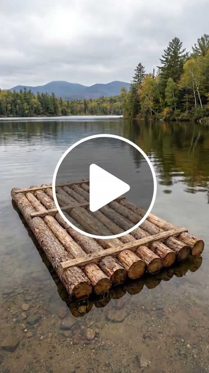 Building a Floating Cabin Raft House on a Mountain Lake - NewsBreak