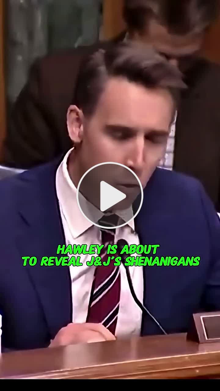 . Hawley EXPOSES Johnson & Johnson for SHIRKING Responsibility to ...