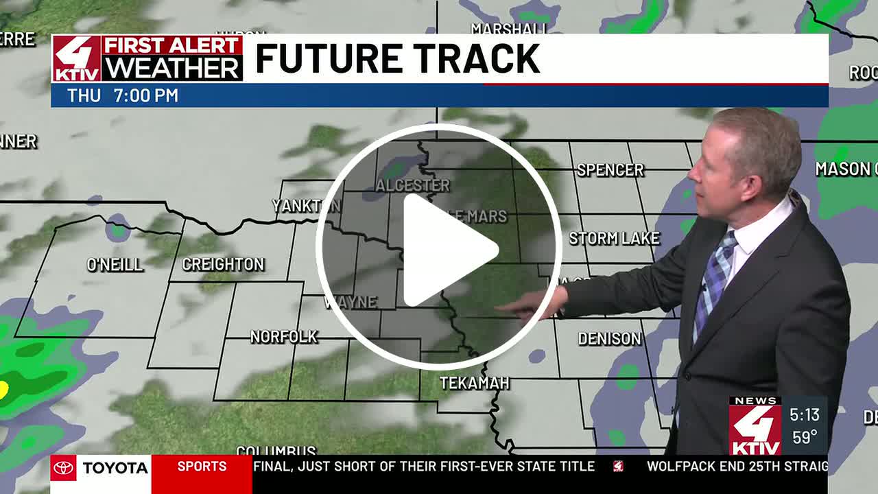 One more mild day before some wintry weather moves into Siouxland ...