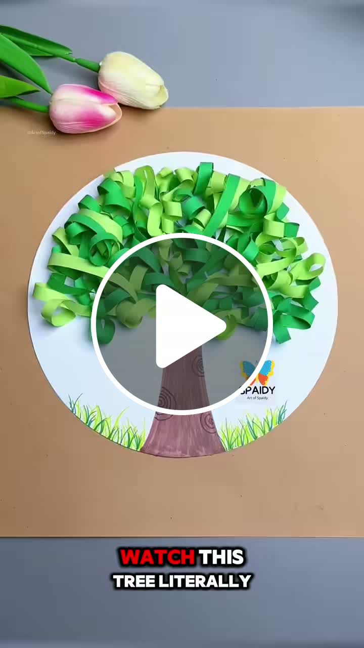 Celebrate Spring By Creating A Colorful 3d Paper Tree With Your Kids рџњё
