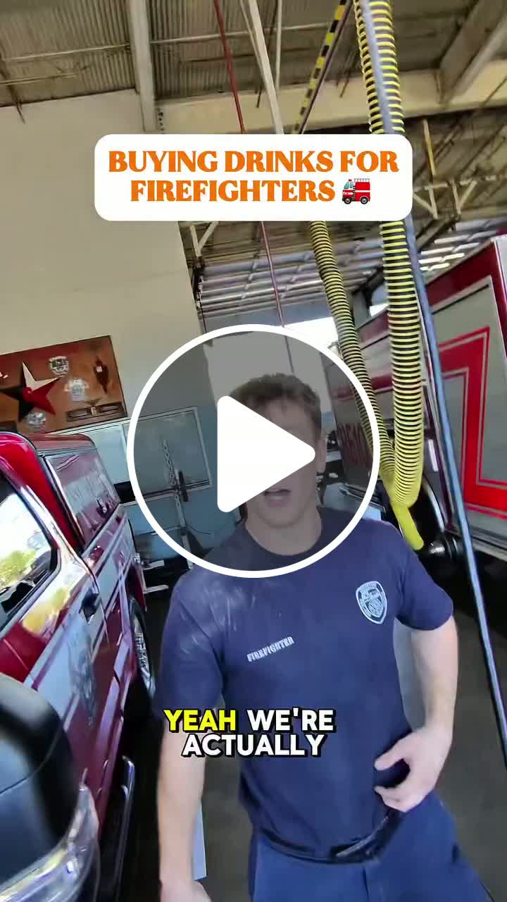 Buying drinks for firefighter. wait for her reaction at the end - NewsBreak