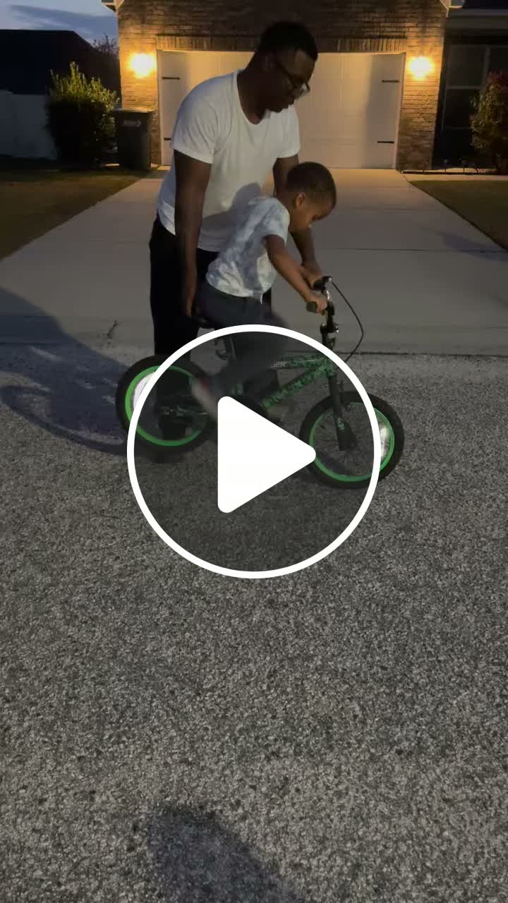 Kam said “daddy can you take these wheels off” I'm like “are you sure ...