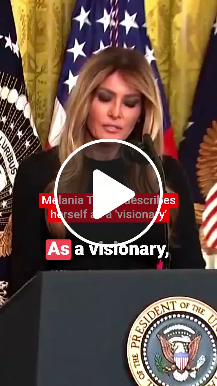 Melania describes herself as a visionary during Women's History Month ...