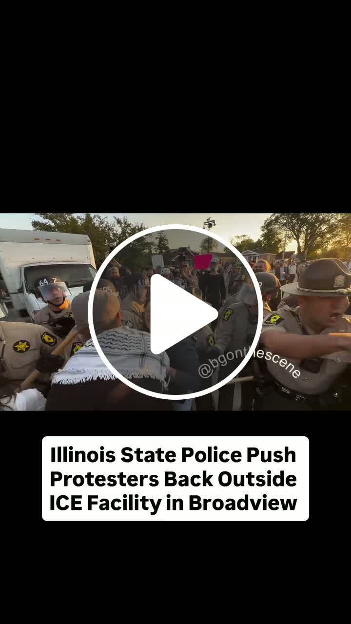 🔥 STATE POLICE PUSH BACK AT BROADVIEW ICE 🔥Illinois State Police moved ...