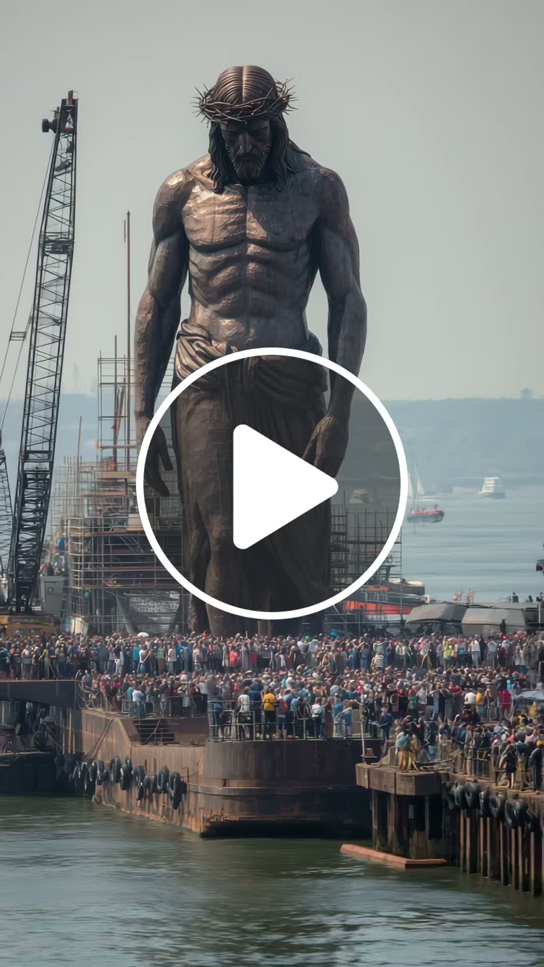 #Essential3Things UNVEILED- A monumental Jesus sculpture arrives by sea ...
