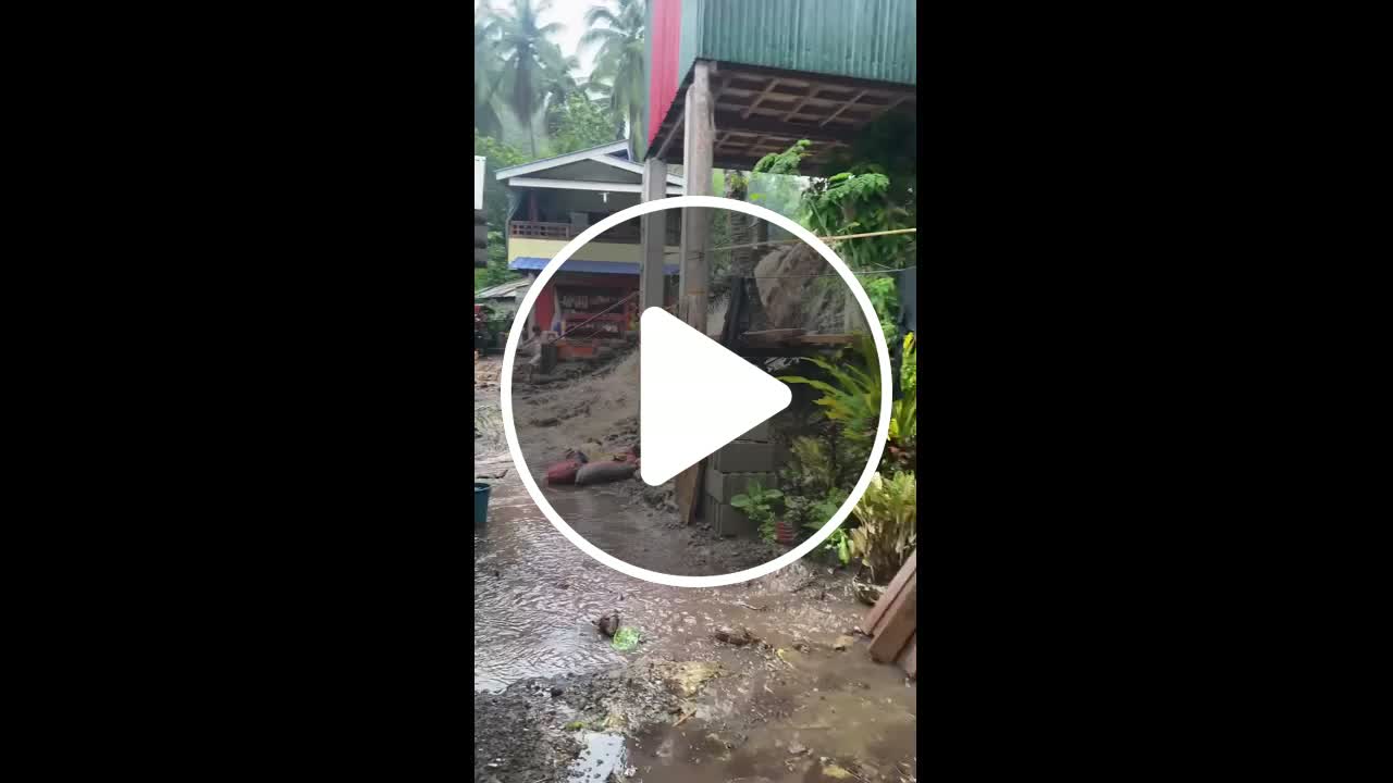 Tropical Storm Penha flood surges into village sparking evacuation ...