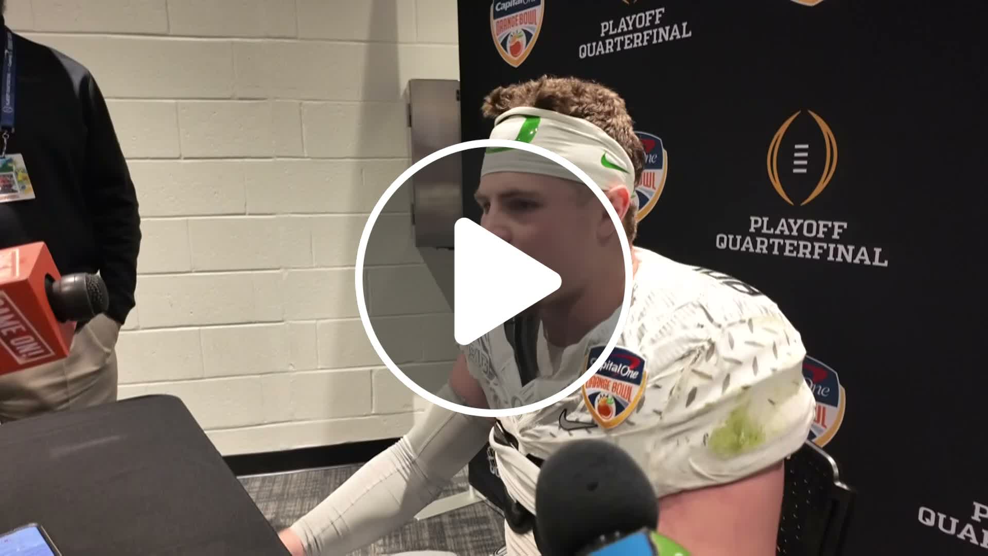 Orange Bowl postgame interview | Oregon LB Bryce Boettcher - NewsBreak